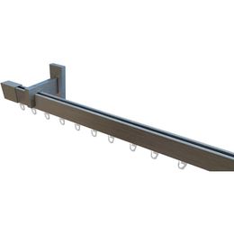 Indeko Innenlaufschiene &raquo;Trend-Line&laquo; &Oslash; 35 mm 1 l&auml;ufig-l&auml;ufig Wunschma&szlig;l&auml;nge grau Aluminium B/L: 270cm &Oslash; 35mm, 1 Stk., 1 l&auml;ufig