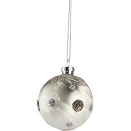 LeGer Home by Lena Gercke Christbaumschmuck &raquo;Christbaumkugel&laquo; aus wei&szlig;em Glas, &Oslash; 10cm, 6 Kugeln wei&szlig; Glas Einheitsgr&ouml;&szlig;e