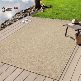 MERINOS Teppich &raquo;Kenzy 6&laquo; rechteckig 10 mm H&ouml;he robuster In- und Outdoor Teppich im nat&uuml;rlichen Jute-Look, wetterfest beige Polypropylen B : 80cm 1 