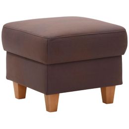 Home Affaire Polsterhocker &raquo;Palmera, B: 58 cm&laquo; mit Stauraum, Federkern braun 100% Polyester;Struktur (100% Polyester);Luxus-Microfaser in Lederoptik (