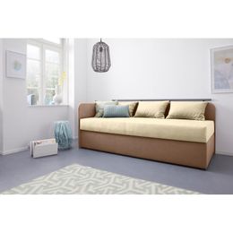 Maintal Polsterliege &raquo;Diana&laquo; braun Liegeh&ouml;he 38cm, Liegefl&auml;che B/L: 93cm x 200cm, kein H&auml;rtegrad, Federkern-Festpolster