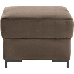 DOMO collection Hocker &raquo;Ledas B/T 62/62cm&laquo; in vielen Farben erh&auml;ltlich braun B/H/T: 62cm x 42cm x 62cm, Struktur fein