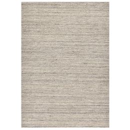 Theko Wollteppich &raquo;Pure UNI&laquo; rechteckig 14 mm H&ouml;he Handwebteppich, meliert, reine Wolle, handgewebt grau Schurwolle B : 190cm 1 Stk., 14mm, L: 290cm