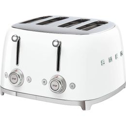 Smeg Toaster &raquo;TSF03WHEU&laquo; 4 kurze Schlitze 3000 W wei&szlig; Einheitsgr&ouml;&szlig;e Toaster