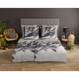 Good Morning Wendebettw&auml;sche &raquo;Gisele&laquo; 2 Stk. 100% Baumwolle, Renforc&eacute;, Rei&szlig;verschluss, Wendeoptik, Federn, Grau grau Renforc&eacute;, Obermaterial: 100% 