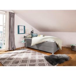 Home Affaire Boxbett &raquo;Alexis&laquo; ohne Kopfteil - ideal f&uuml;r R&auml;ume mit Dachschr&auml;gen; in 4 Breiten grau Struktur fein (100% Polyester) Struktur fein, 