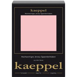 Kaeppel Spannbettlaken &raquo;Single Jersey Mako Elasthan&laquo; aus 97% Baumwolle und 3% Elasthan rosa Jersey-Elasthan, Obermaterial: 97% Baumwolle, 3% Elasthan B/L: 