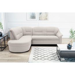 DOMO collection Ecksofa &raquo;Faenza f&uuml;r kleine R&auml;ume, Stellma&szlig;e 232x176cm, komfortabel, L-Form&laquo; mit Ottomane, zeitlos, elegante Armlehnen, wahlweise mit 
