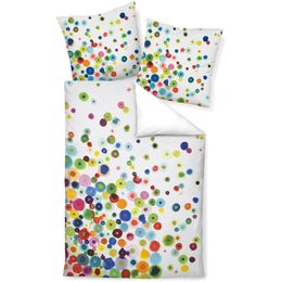 Janine Bettw&auml;sche &raquo;modern art&laquo; 2 Stk. mit Rei&szlig;verschluss bunt Mako-Satin, Obermaterial: 100% Baumwolle B/L: 155cm x 200cm, 1 Stk., 1 Stk., Mako-Satin, B/L: 