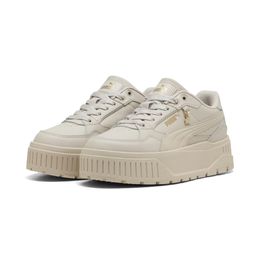 Puma Jungen Sneaker "Karmen II Idol Charm Sneakers M&auml;dchen", Gr. 38,5silber fog gold beige, Obermaterial: Kuhleder, Synthetik, Textil. Futter: