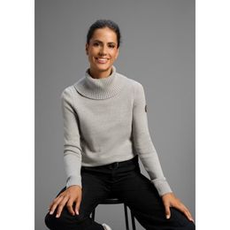 Kangaroos Damen Kangaroos Rollkragenpullover mit Schalkragen, Langarm, Warm & Kuschelig grau 52/54