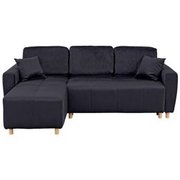 Home Affaire Ecksofa &raquo;Scania L-Form&laquo; wahlweise mit Bettfunktion und Bettkasten grau Microfaer (100% Polyester);Struktur fein (100% Polyester);