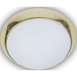 Niermann Deckenleuchte &raquo;Opal matt, Dekorring Messing poliert, LED&laquo; LED-Board 1 Stk. Warmwei&szlig; gold 1, &Oslash; 50cm, 1 Stk.