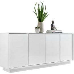 Home Affaire Sideboard &raquo;Ice&laquo; grifflos wei&szlig; Einheitsgr&ouml;&szlig;e