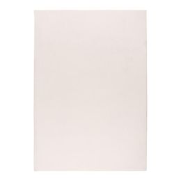 Kayoom Teppich &raquo;Earthquake 225&laquo; rechteckig 14 mm H&ouml;he auch als L&auml;ufer, dichter uni Kurzflor, Wohnzimmer wei&szlig; Polyester B : 120cm 1 Stk., 14mm, L: 160cm