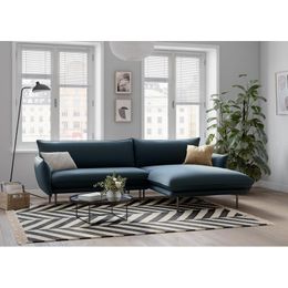OTTO home Ecksofa &raquo;Stine L-Form&laquo; Besonderes Design durch Kissenoptik und Keder blau Struktur (100% Polyester);Struktur weich (85% Polyester/15% Nylon)