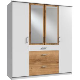 wimex Kleiderschrank &raquo;Click&laquo; mit Spiegel wei&szlig; B/H/T: 180cm x 199cm x 58cm, T&uuml;ren: 4 Stk.