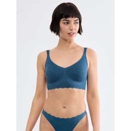 Sloggi Damen Sloggi Bralette &raquo;ZERO Feel Bliss&laquo; herausnehmbare, atmungsaktive Pads, Stretch-Spitze, mittlerer Halt blau XXL, N-Gr