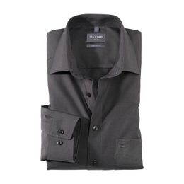 OLYMP Herren OLYMP Businesshemd &raquo;Luxor comfort fit&laquo; unifarben, b&uuml;gelfrei, mit Brusttasche grau 41, N-Gr