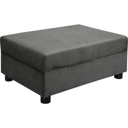 Collection AB Hocker &raquo;Parma, B: 98 cm&laquo; mit Federkern grau 100%Polyester B/H/T: 98cm x 42cm x 68cm, Cord