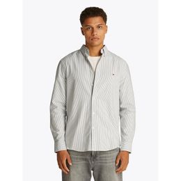 Tommy Jeans Herren Langarmhemd &raquo;TJM SLIM STRIPE OXFORD SHIRT EXT&laquo; Mit Button-Down-Kragen blau S (46), N-Gr