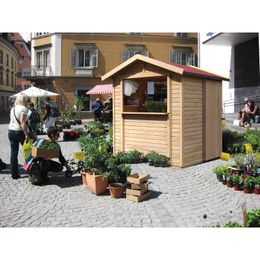 Karibu Gartenhaus &raquo;Verkaufshaus 1 naturbelassen&laquo; aus hochwertiger nordischer Fichte beige Holzwerkstoff Einheitsgr&ouml;&szlig;e