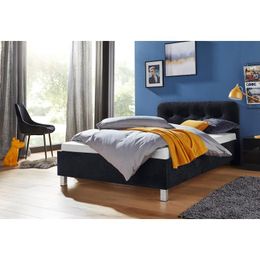 Westfalia Schlafkomfort Polsterbett &raquo;Vulkan&laquo; in diversen Ausf&uuml;hrungen schwarz Bezug Bett: Microfaser (100% Polyester) oder Strukturstoff (77% Polyester, 23% Viskose);Bonnell-