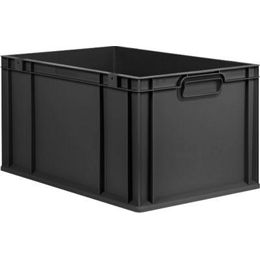 Sch&auml;fer Shop Sch&auml;fer Shop Pure Eurobox Serie Economy, Griffe geschlossen, recycelter Kunststoff, B 600 x T 400 x H 320 mm, 65 l, anthrazit