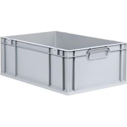 Sch&auml;fer Shop Sch&auml;fer Shop Pure Eurobox Serie Economy, Griffe geschlossen, Kunststoff, B 600 x T 400 x H 220 mm, 44 l, grau