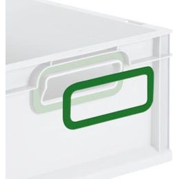 Sch&auml;fer Shop Sch&auml;fer Shop Pure Griffring ColorClip f&uuml;r Euroboxen Serie Economy 400 x 300 und 600 x 400, Kunststoff, gr&uuml;n, 2 St&uuml;ck