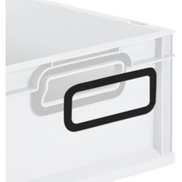 Sch&auml;fer Shop Sch&auml;fer Shop Pure Griffring ColorClip f&uuml;r Euroboxen Serie Economy 400 x 300 und 600 x 400, Kunststoff, schwarz, 2 St&uuml;ck