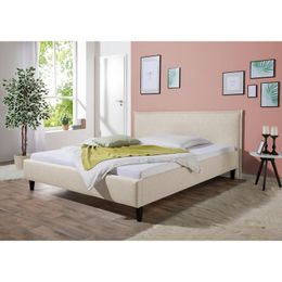 Maintal Polsterbett &raquo;Gustine&laquo; Bettseiten zerlegt, ohne Bettkasten beige Liegefl&auml;che L&auml;nge B: 200cm x 180cm, Struktur (100% Polyester) Einlegerahmen/ohne 