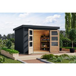 Karibu Gartenhaus &raquo;Jupiterino 4, in verschiedenen Farben&laquo; Massivholz ohne Fu&szlig;boden, Blechdach