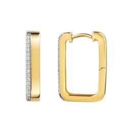 Firetti Damen Paar Creolen &raquo;Schmuck Geschenk Silber 925 Ohrschmuck Ohrringe&laquo; mit Zirkonia (synth.) gold Silber 925 (Sterlingsilber)