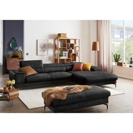 W.Schillig Ecksofa &raquo;piedroo, Designsofa mit tollem Sitzkomfort, bequem und elegant, L-Form&laquo; Kopfteilverstellung, wahlweise mit Sitztiefenverstellung, 