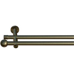 Indeko Gardinenstange &raquo;Colombes&laquo; 2 l&auml;ufig-l&auml;ufig Wunschma&szlig;l&auml;nge silber Eisen B/L: 320cm, 1 Stk., 2 l&auml;ufig