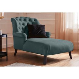 Home Affaire Loveseat &raquo;Amiens Sessel Loungesessel&laquo; mit wundersch&ouml;ner Knopfheftung im R&uuml;cken gr&uuml;n Struktur fein (100% Polyester);Samtoptik (100% 
