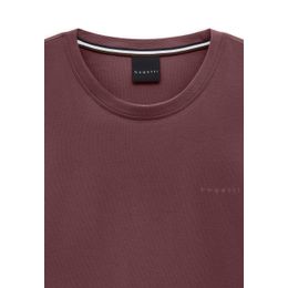 Bugatti Herren T-Shirt "Modern Fit"770, brombeere, Gr. S, unifarben, 100% Baumwolle, Shirts, Modern Fit Baumwolle Brustprint