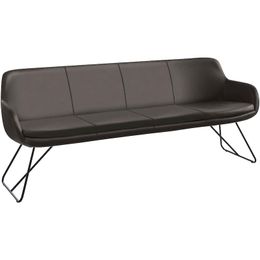 Musterring Essbank &raquo;Tavia&laquo; Schlittengestell in drei Ausf&uuml;hrungen, Breite 180, 200 oder 220 cm braun B/H/T: 220cm x 87cm x 66cm, Echtleder