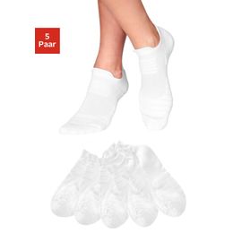 active by Lascana LASCANA ACTIVE Damen Sneakersocken "Sneaker Socken Damen, Kurze Sportsocken, Lauf- Wandersocken", Gr. 35, wei&szlig;, Baumwolle, Elasthan, Polyamid,
