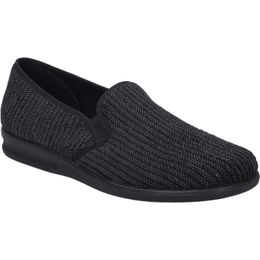 Josef Seibel Herren Hausschuh "Belfort 122, schwarz", Gr. 43, schwarz, Obermaterial: 100% Textilmaterial TEXMAT., Schuhe
