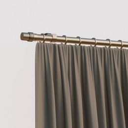 Indeko Gardinenstange &raquo;Zylinder&laquo; &Oslash; 16 mm 1 l&auml;ufig-l&auml;ufig Wunschma&szlig;l&auml;nge silber Eisen B/L: 160cm &Oslash; 16mm, 1 Stk., 1 l&auml;ufig