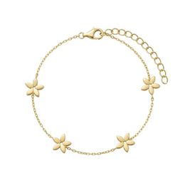 Amor Damen Armband &raquo;Blume-Motiv&laquo; gold 20cm, Silber 925 (Sterlingsilber)