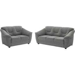 Sit & More sit&more Polstergarnitur &raquo;Savona&laquo; 2 tlg. Set: 2- & 3er-Sofa, mit Federkern grau B/H/T: 90cm x 90cm, Chenille