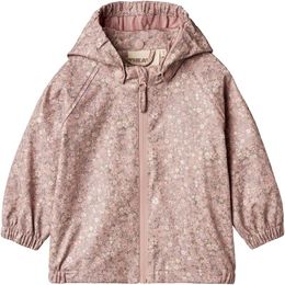 Wheat M&auml;dchen Wheat Regenjacke &raquo;Chardy&laquo; mit Kapuze im wundersch&ouml;nen Bl&uuml;mchen-Alloverprint und mit reflektierenden Drucken rosa 86