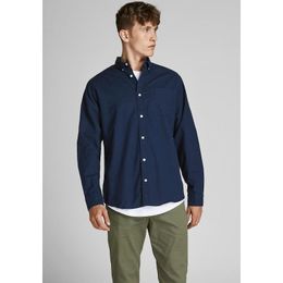 Jack & Jones Jack & Jones Herren Langarmhemd &raquo;JJEOXFORD SHIRT LS NOOS&laquo; blau XXL, N-Gr