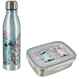 Undercover Kinder Undercover Lunchbox &raquo;mit Trinkflasche, Stitch&laquo; silber Einheitsgr&ouml;&szlig;e