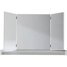 Home Affaire Schminkspiegel &raquo;Avena&laquo; Aufsatzspiegel mit Ablagefach (klappbar) - (B/T/H) 100/15/67 cm wei&szlig; Glas B/H/T: 100cm x 67cm x 15cm