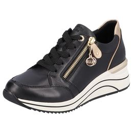 Remonte Damen Keilsneaker , Freizeitschuh, Halbschuh, Schn&uuml;rschuh mit Rieker TEX-Membran schwarz 42