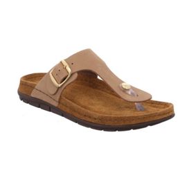 Rohde Damen Zehentrenner &raquo;EASYS N&deg;44&laquo; Sommerschuh, Schlappen, Hausschuh mit Schnallenverschluss beige 35